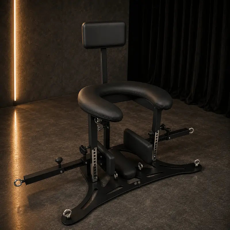 Queening Chair: Adjustable Metal Frame | Leather-Padded Seating