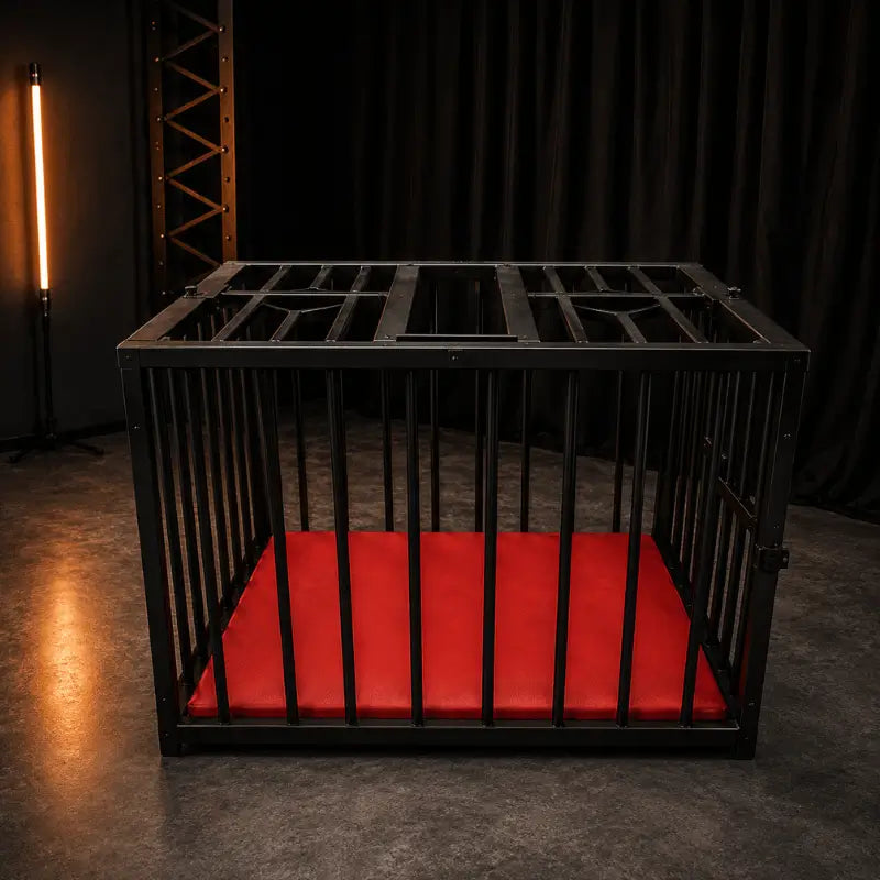 BDSM Cage: Double-Door Pet Play | Bondage Cage