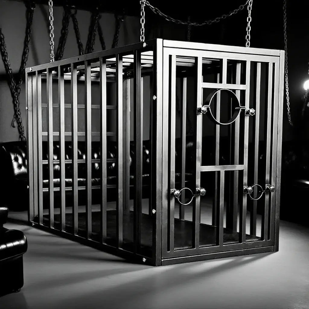 BDSM Cage: Double-Lock Position Cage | Heavy-Duty Bondage Cage