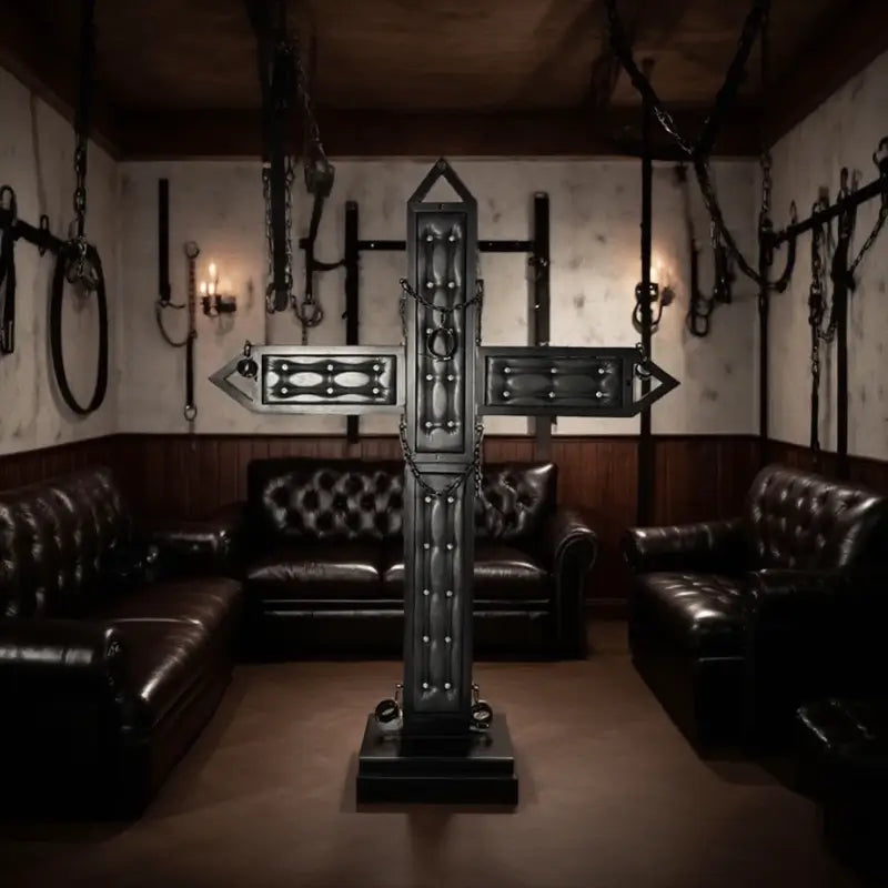 St. Andrew's Cross: Solid Metal Frame | Premium BDSM Cross