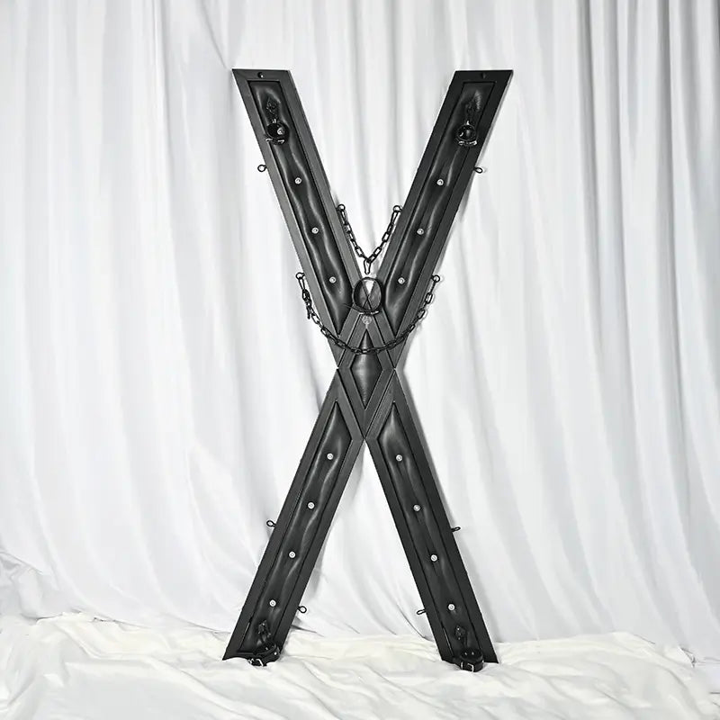 St. Andrew's Cross: Metal Wall Rack | Wall-Mount BDSM Cross